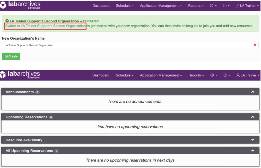 Creating a New Scheduler Organization – LabArchives Creating a New Scheduler Organization – LabArchives