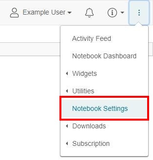Notebook Settings – LabArchives