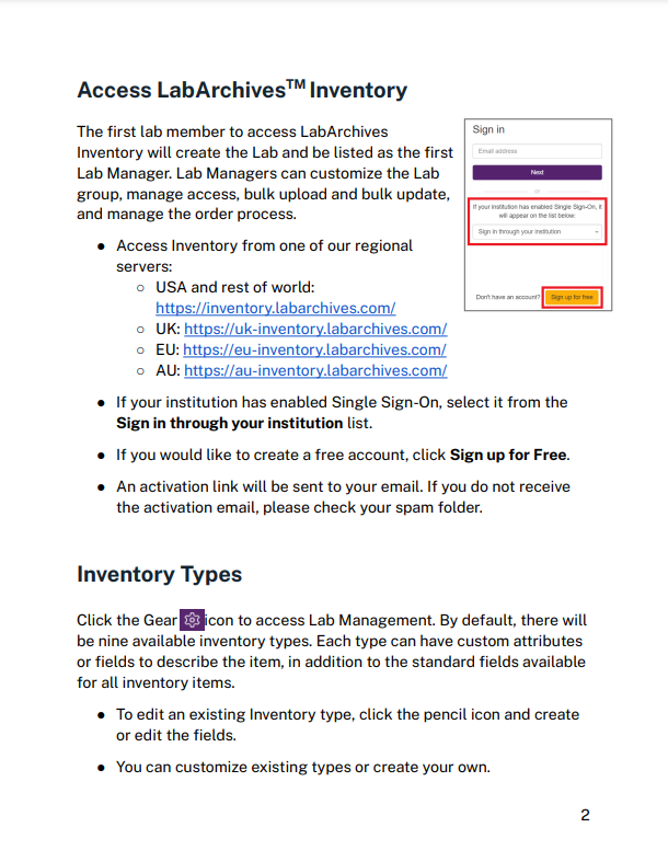 Quick Start Guide for Lab Managers – LabArchives