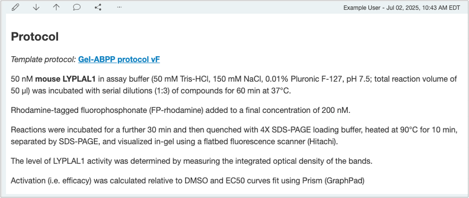Rich Text Editor – LabArchives