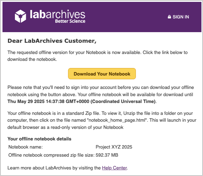Creating an Offline Notebook – LabArchives