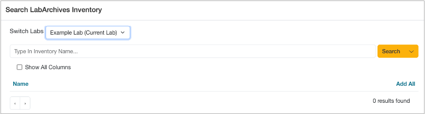 Inventory List – LabArchives