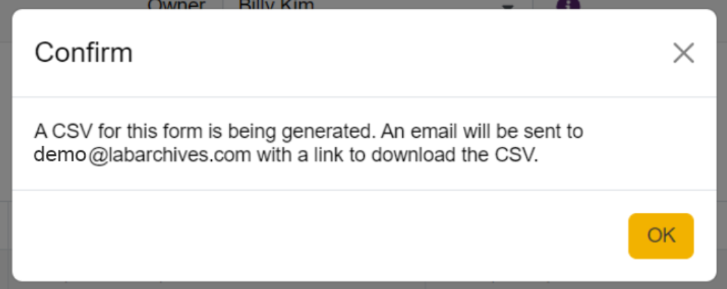 Exporting CSV Data – LabArchives