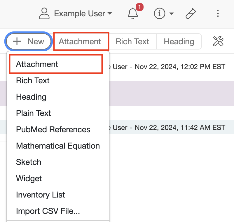 Attachments – LabArchives