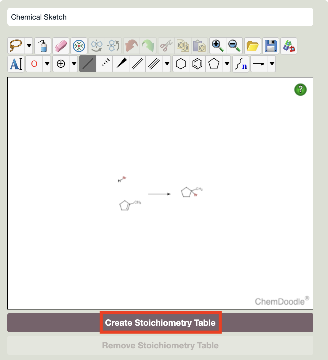 Chemical Sketcher Widget – LabArchives