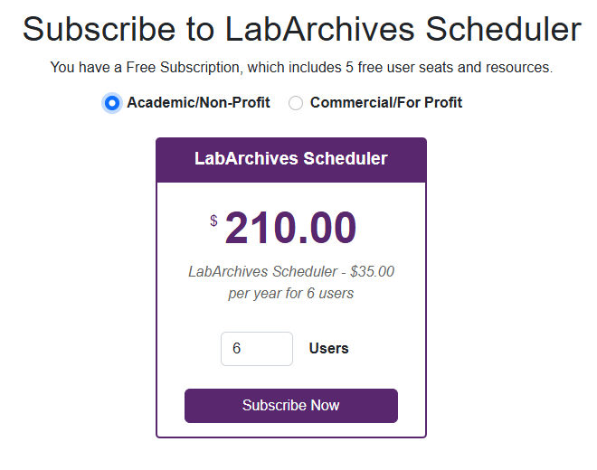 LabArchives Scheduler Introduction and Subscription Plans – LabArchives